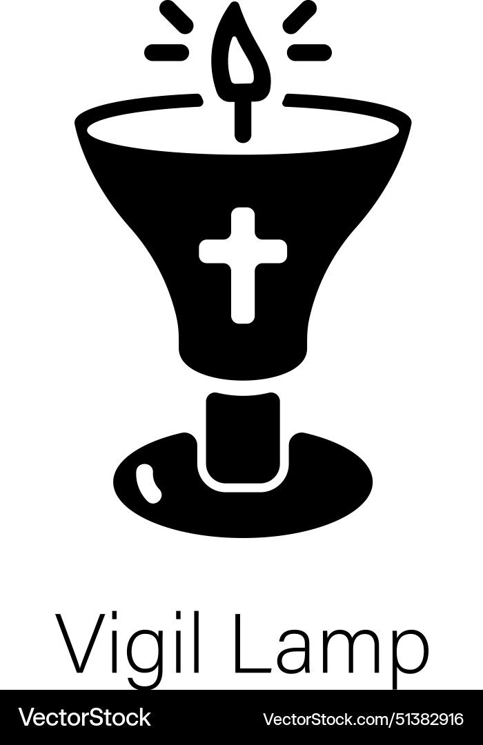Vigil lamp Royalty Free Vector Image - VectorStock