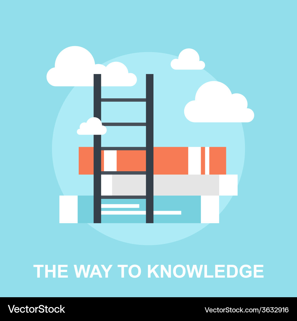 Way to knowledge Royalty Free Vector Image - VectorStock