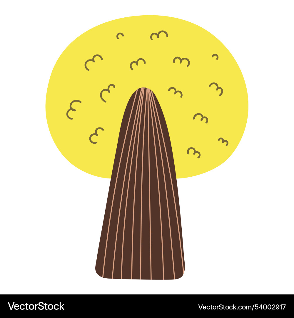 Doodle Baum im Cartoon Stil isoliert Lizenzfreier Vektor