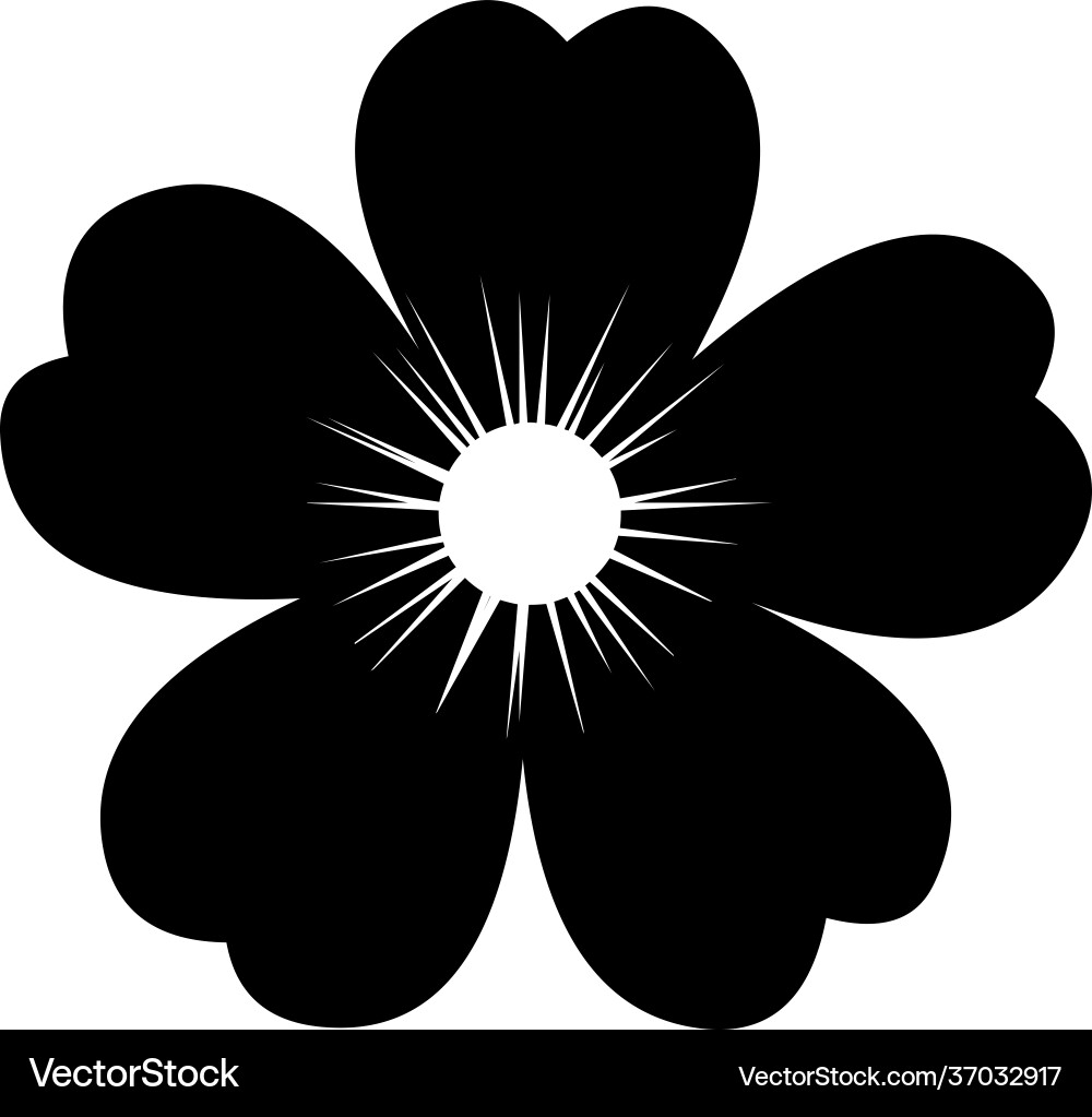 Flower silhouette stock Royalty Free Vector Image