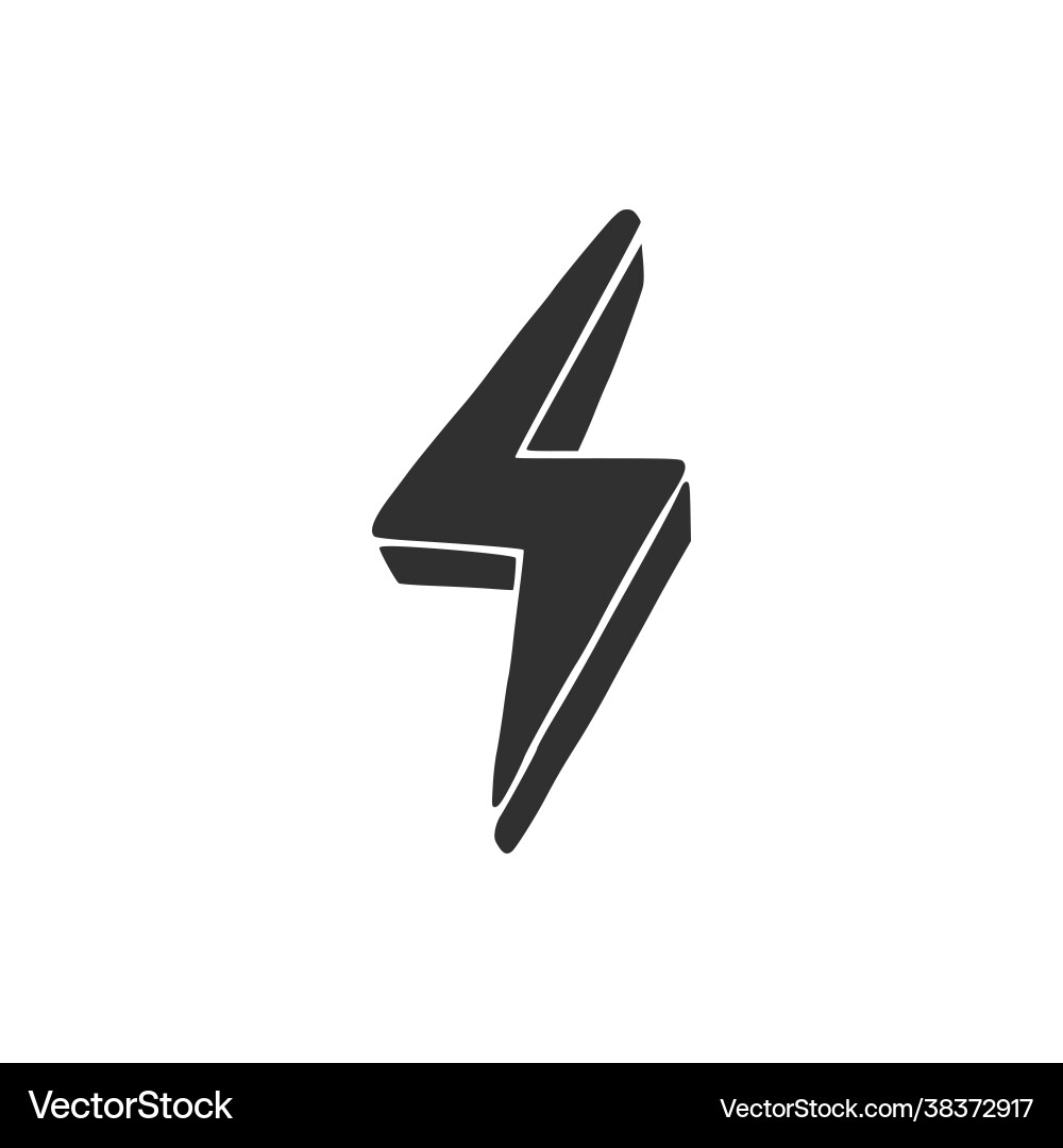 Hand drawn electric lightening element Royalty Free Vector