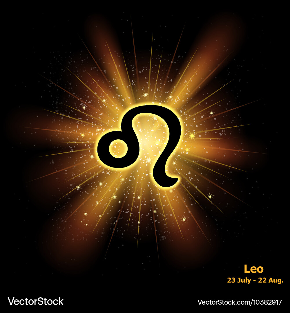 Leo luminous Royalty Free Vector Image - VectorStock