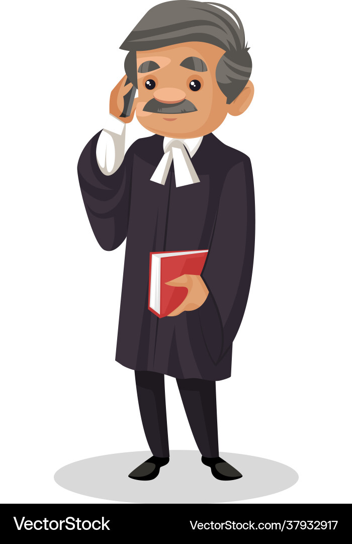 Male judge cartoon character Royalty Free Vector Image