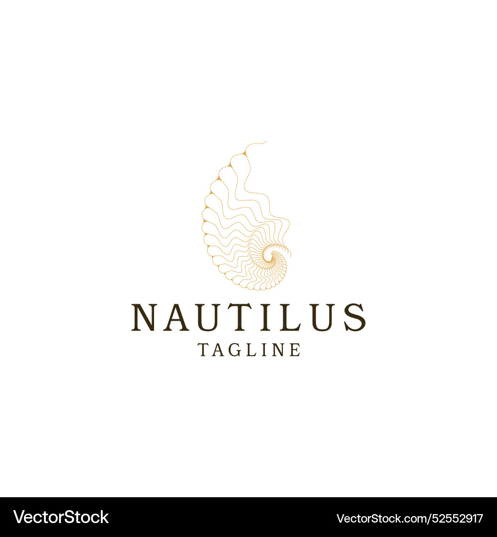 Nautilus Shell Logo Royalty Free Vector Image Vectorstock