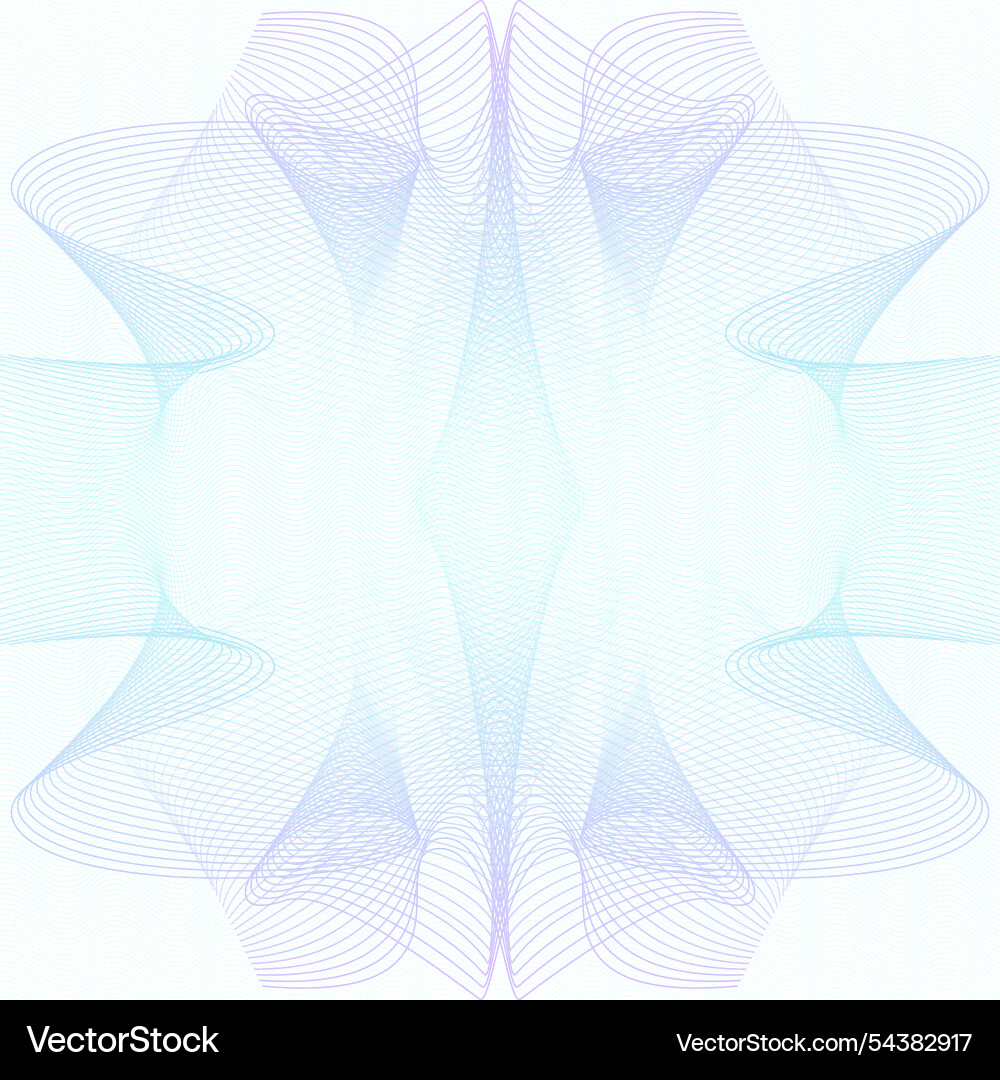 Teal violet floral watermark pattern guilloche Vector Image