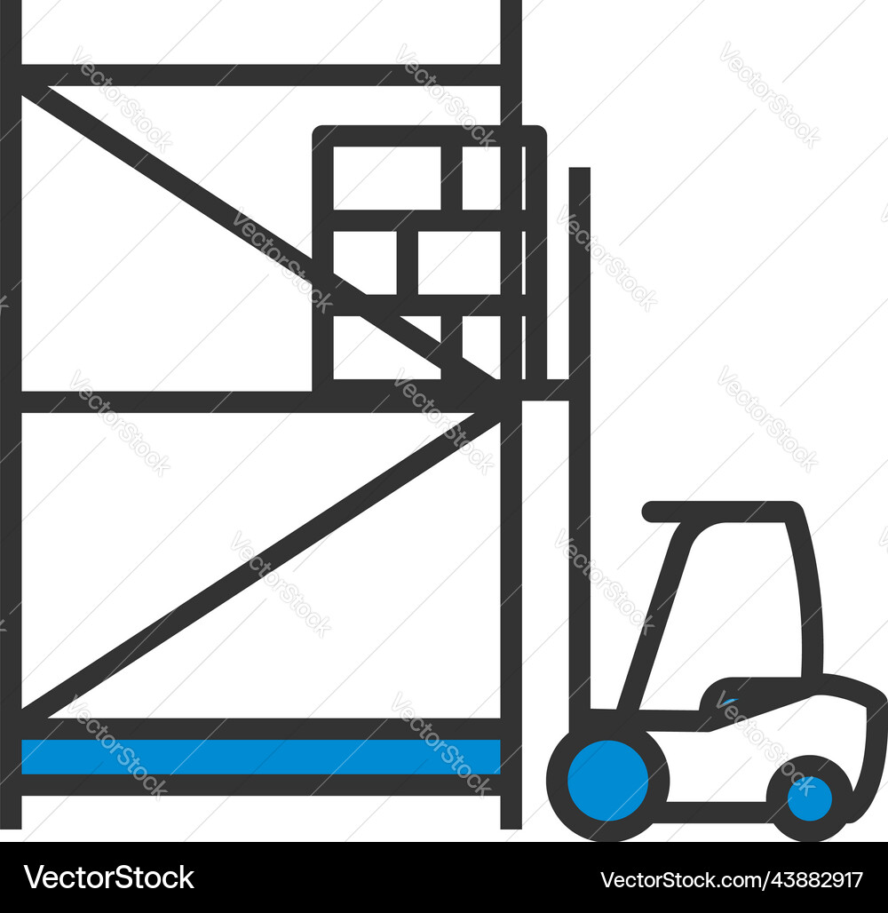 Warehouse forklift icon Royalty Free Vector Image