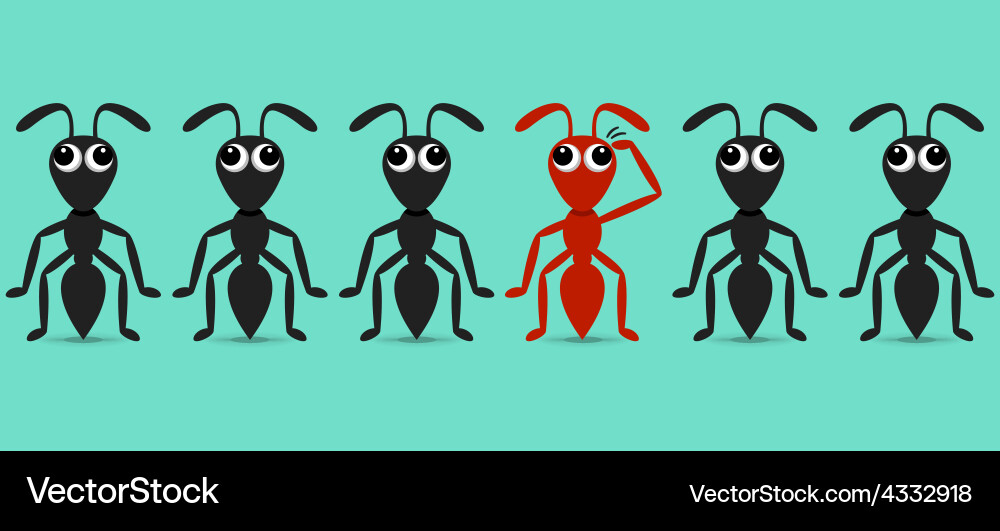 Ant cartoon characters Royalty Free Vector Image