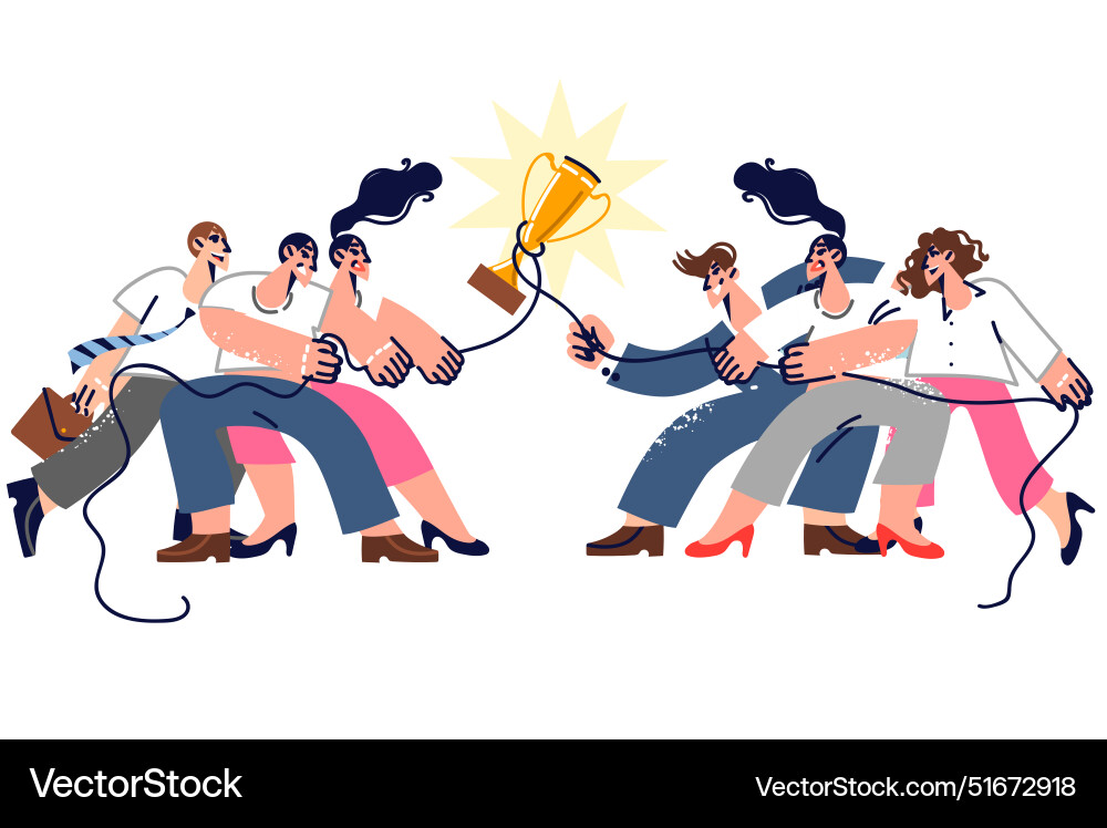 Battle between business people fighting Royalty Free Vector