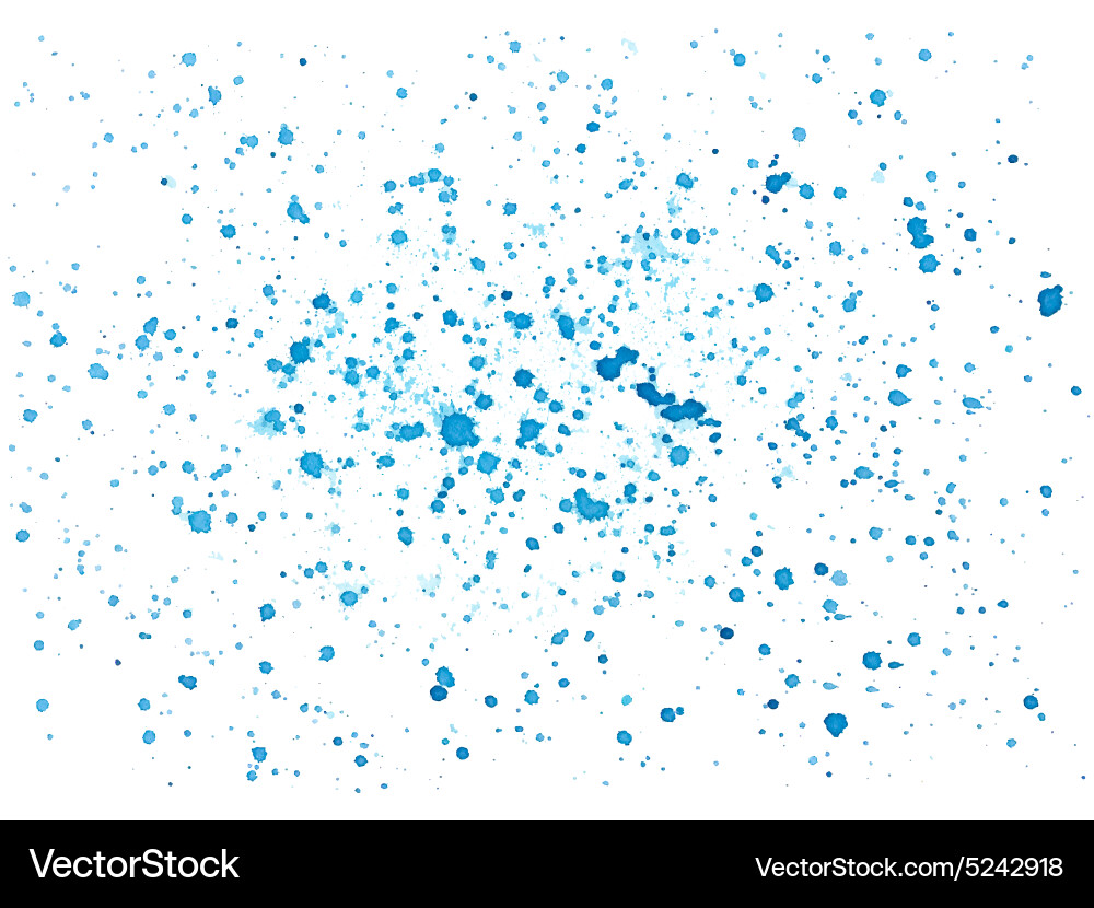 Blue Watercolor Drops Royalty Free Vector Image