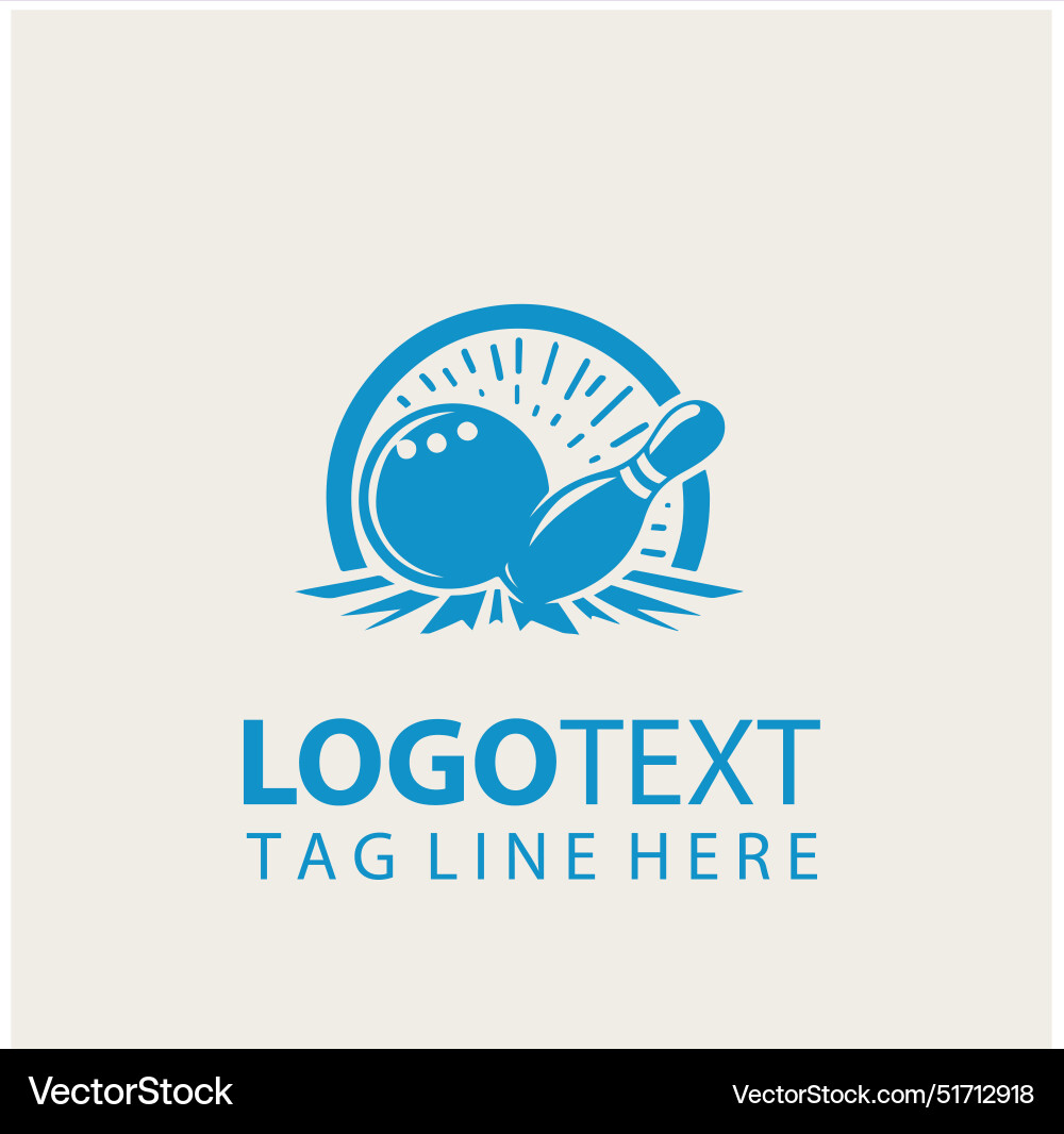 Bowling ball logo Royalty Free Vector Image - VectorStock