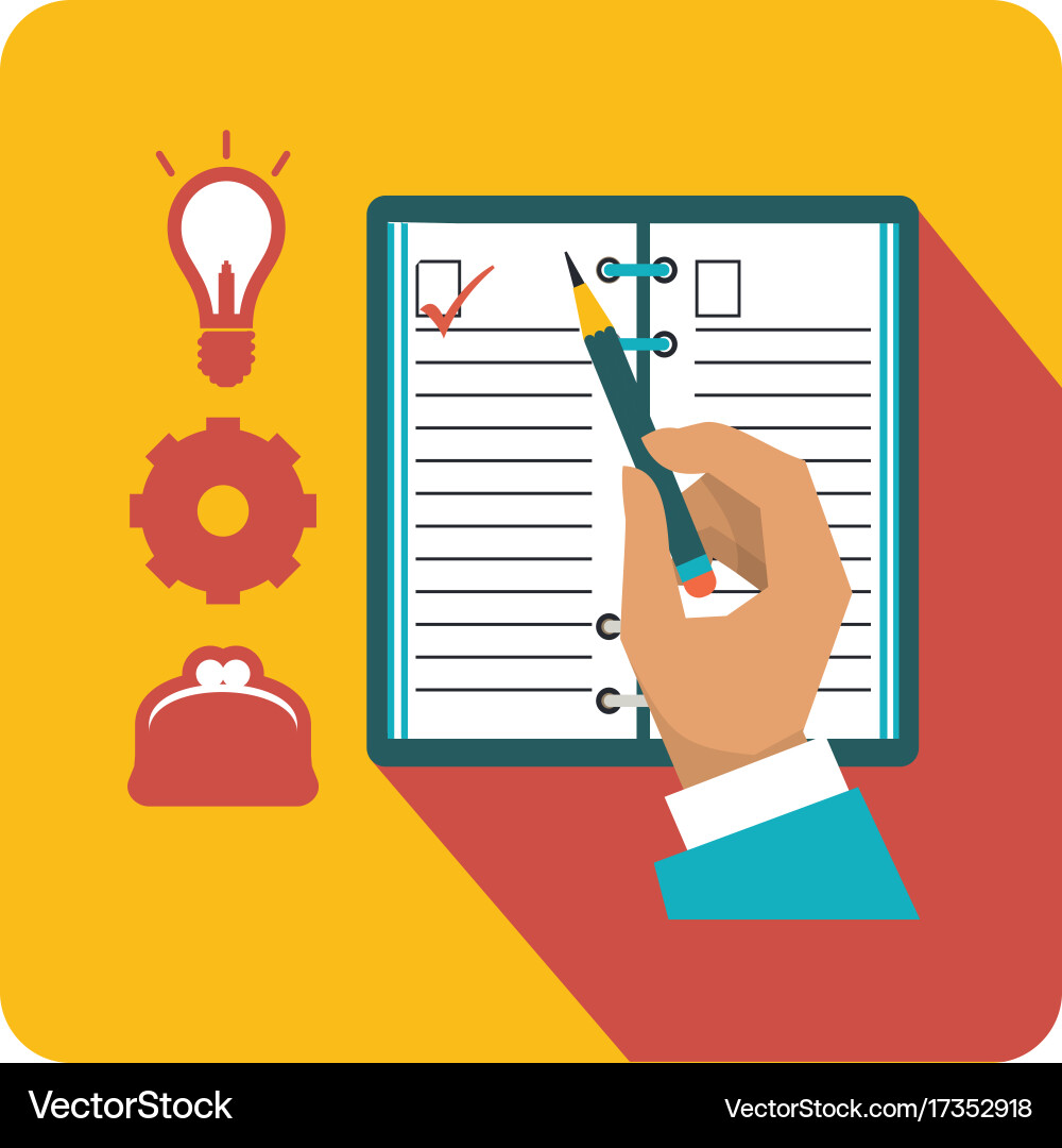 Business planner icon Royalty Free Vector Image