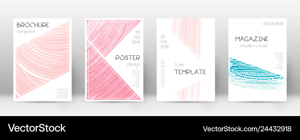 Cover page design template triangle brochure layo Vector Image