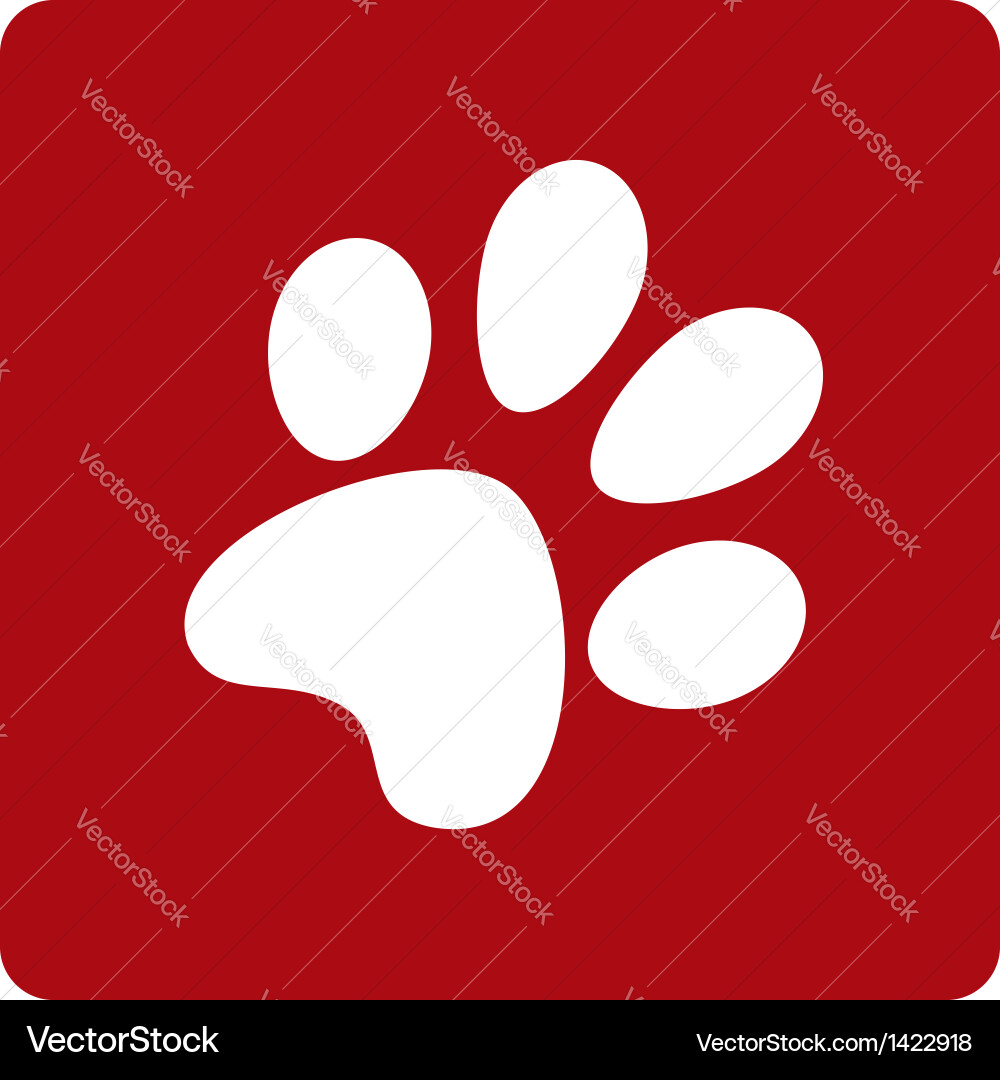 Dog footprint Royalty Free Vector Image - VectorStock