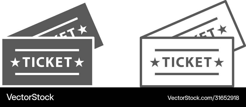 Event tickets icons 2 Royalty Free Vector Image