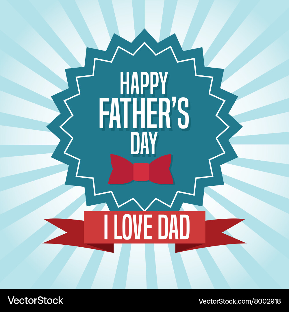 Happy Fathers Day Icon Royalty Free Vector Image