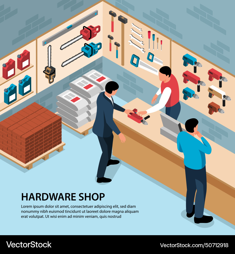 Hardware shop Royalty Free Vector Image - VectorStock