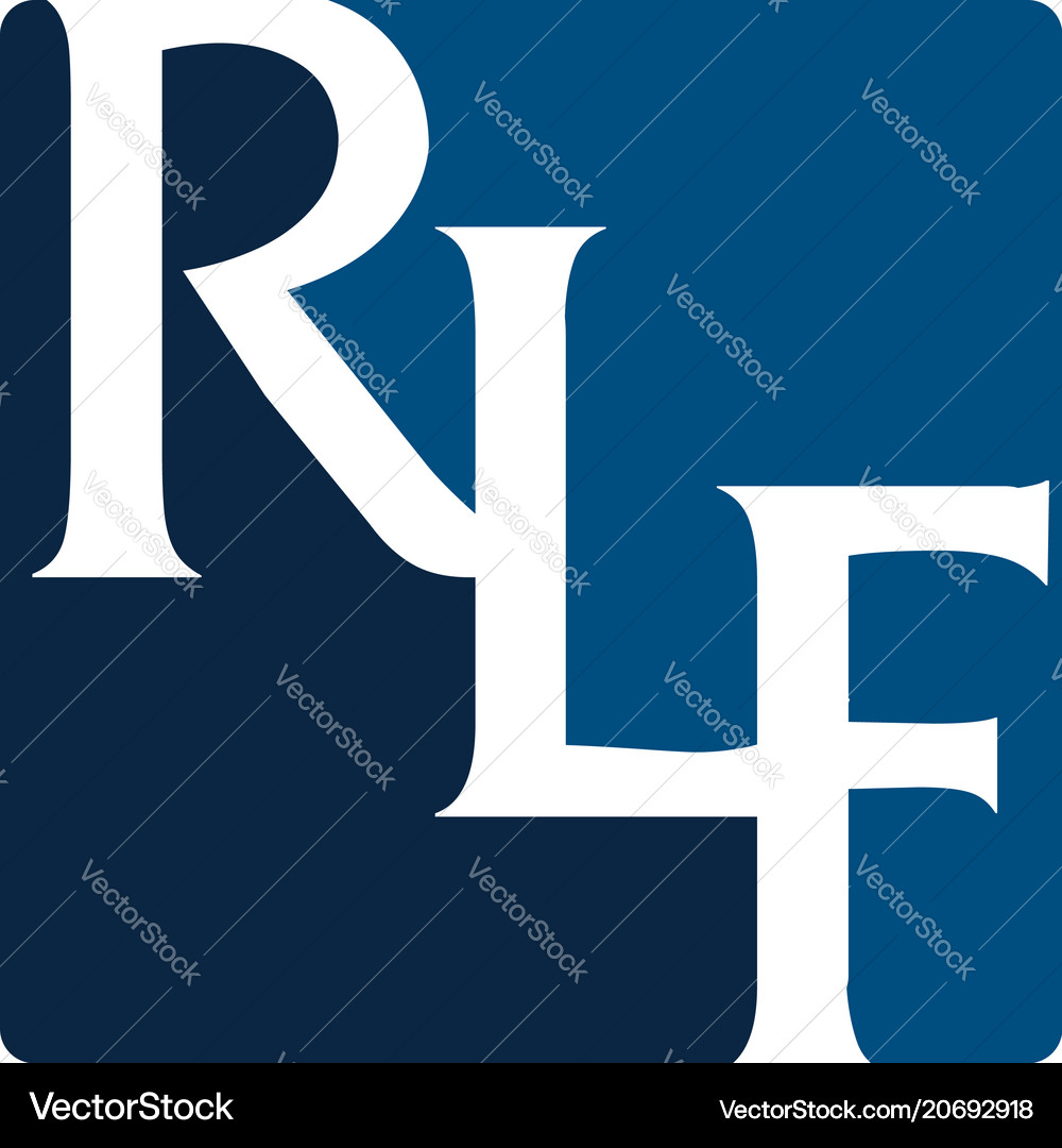 Letter rlf modern Royalty Free Vector Image - VectorStock