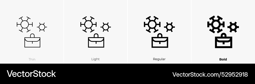 Pandemic icon thin light regular and bold style Vector Image