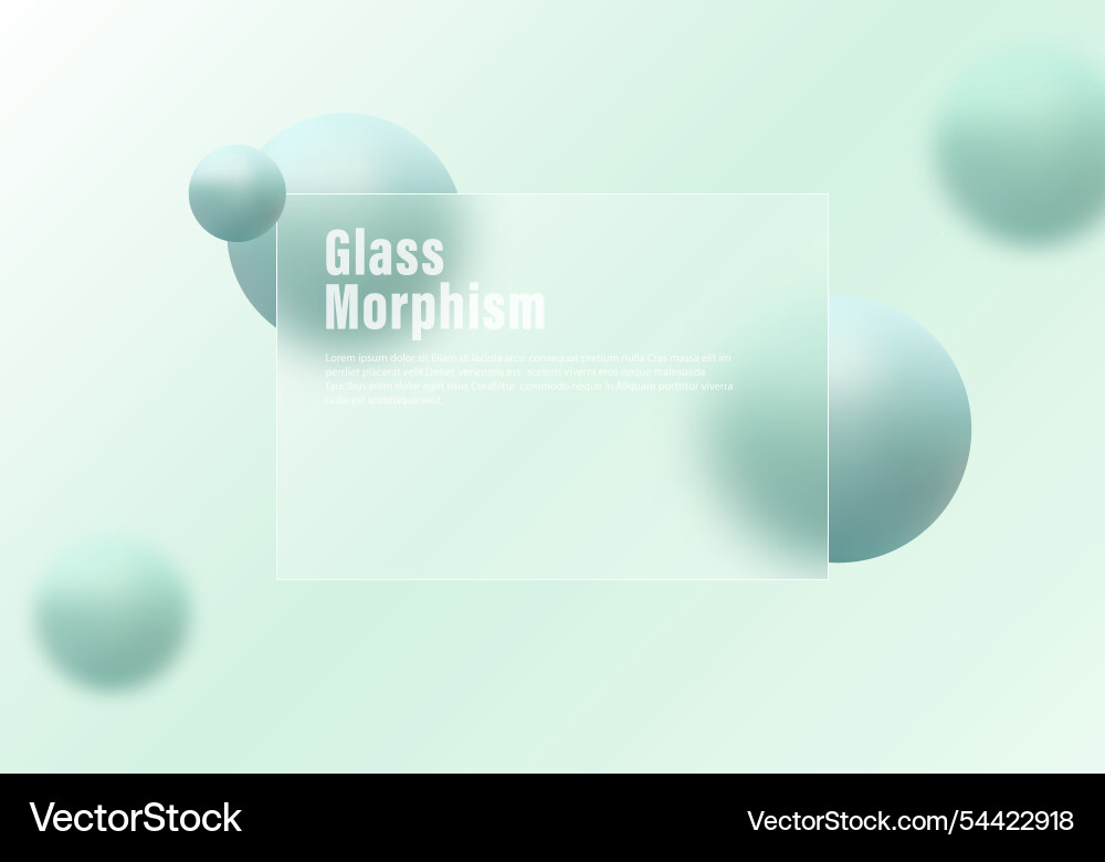 Website landing page in glass morphism style Vector Image