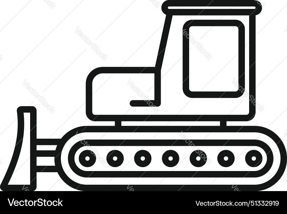 A bulldozer Royalty Free Vector Image - VectorStock