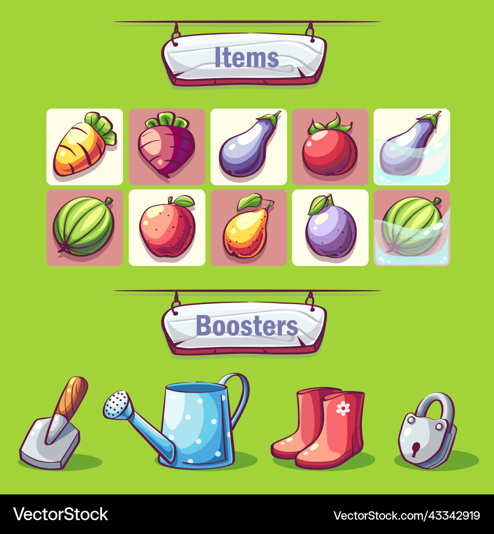 Background items and boosters Royalty Free Vector Image