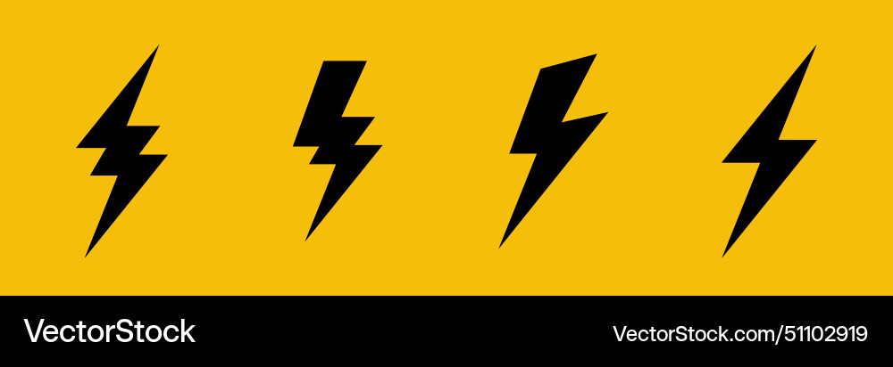 Bolt energy thunder and power flash Royalty Free Vector