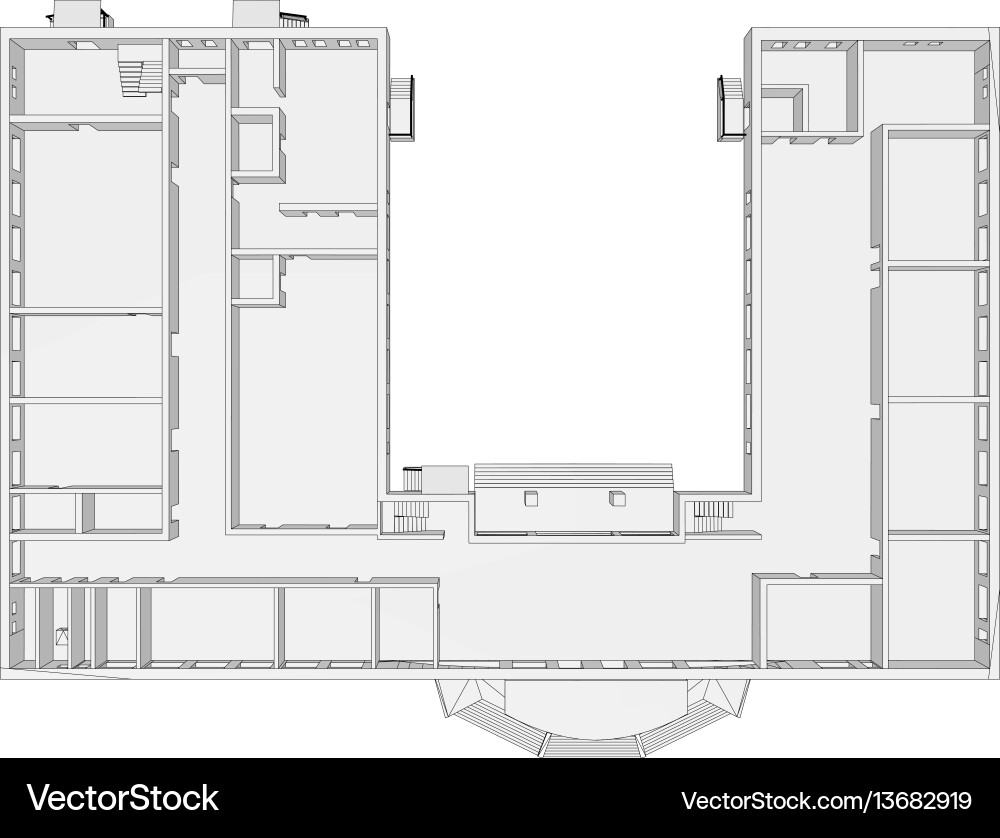 Building plan Royalty Free Vector Image - VectorStock