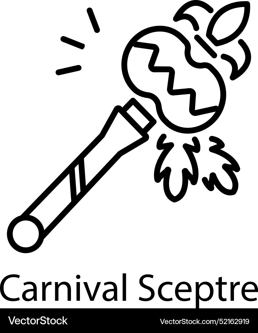 Carnival sceptre Royalty Free Vector Image - VectorStock