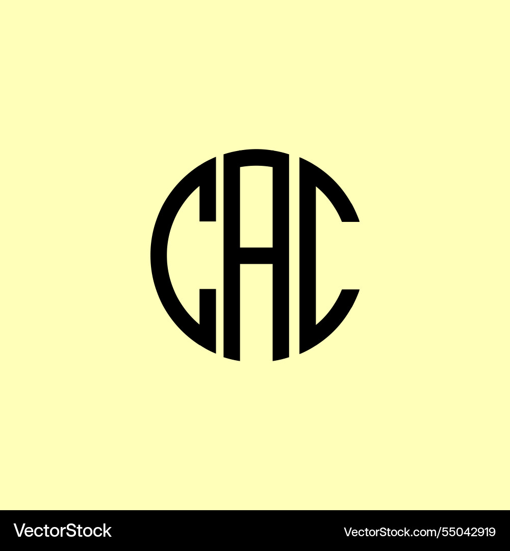 Creative rounded initial letters cac logo Vector Image