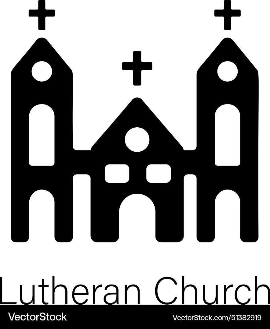 Lutheran church Royalty Free Vector Image - VectorStock