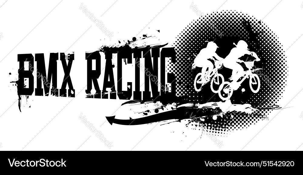 Bmx bicycle racing banner Royalty Free Vector Image