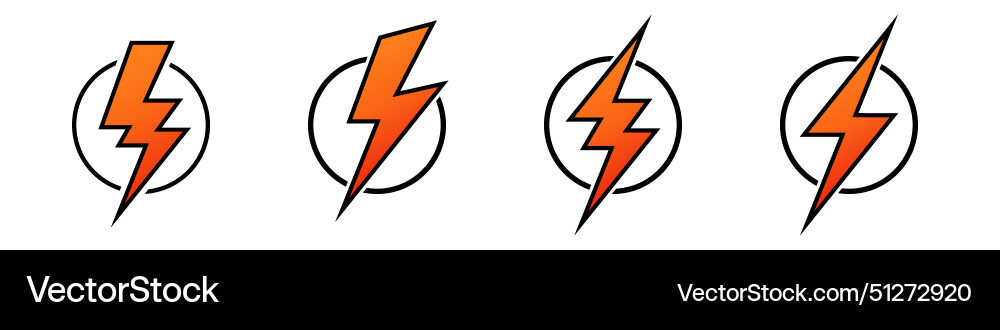 Electric power and thunder flash bolt Royalty Free Vector