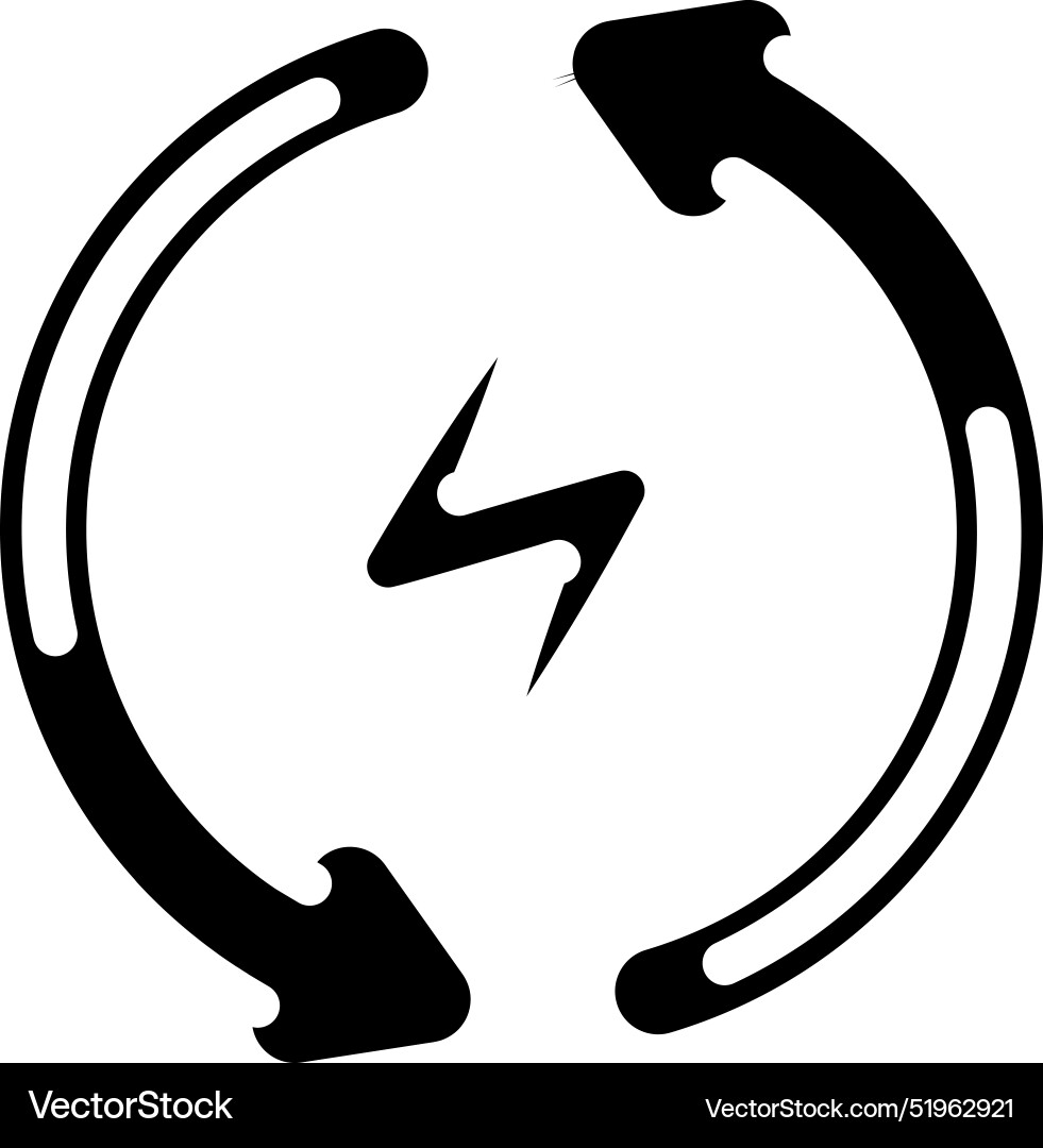 Auto reset product label caution glyph icon Vector Image