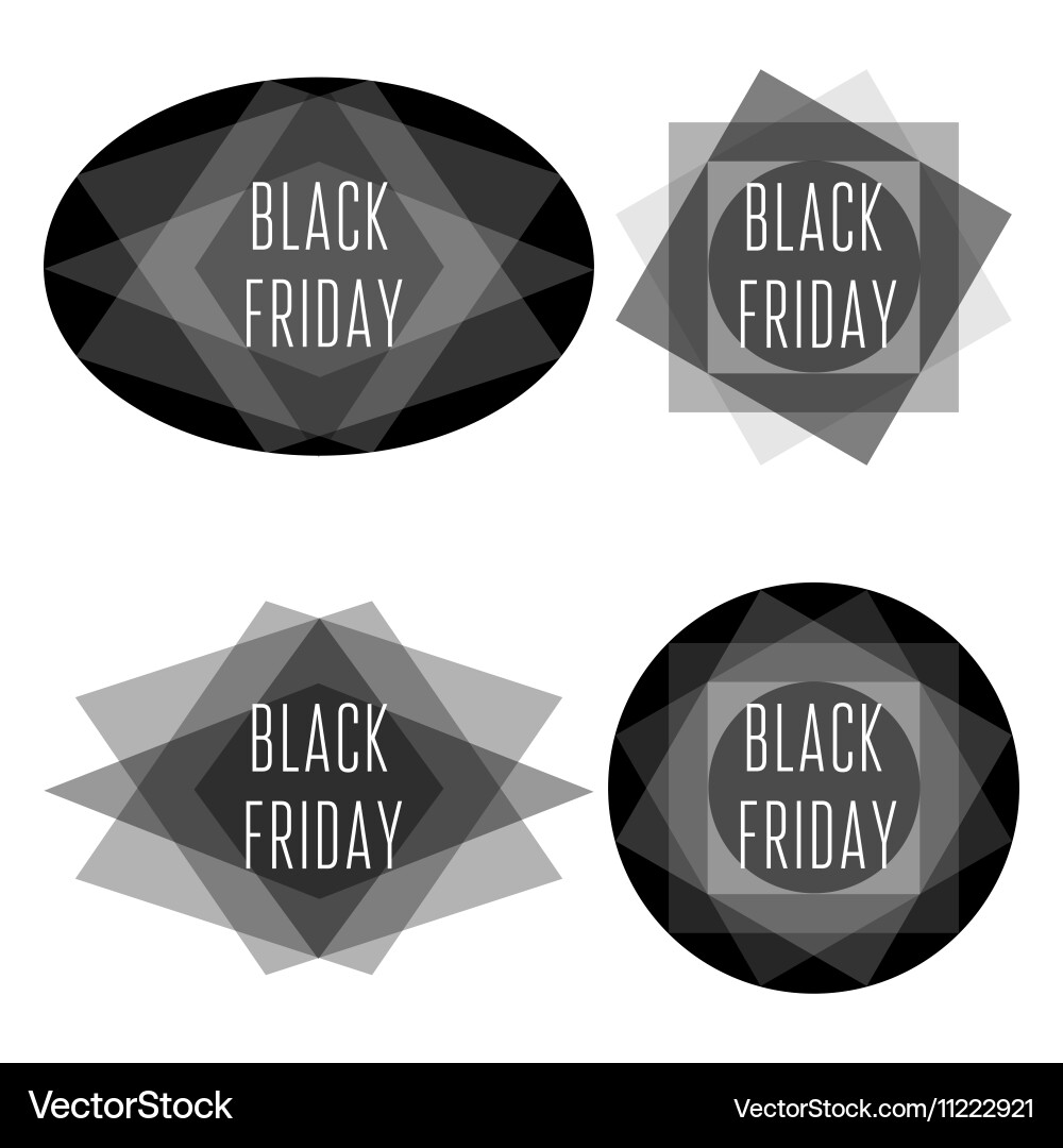 Black friday title collection Royalty Free Vector Image