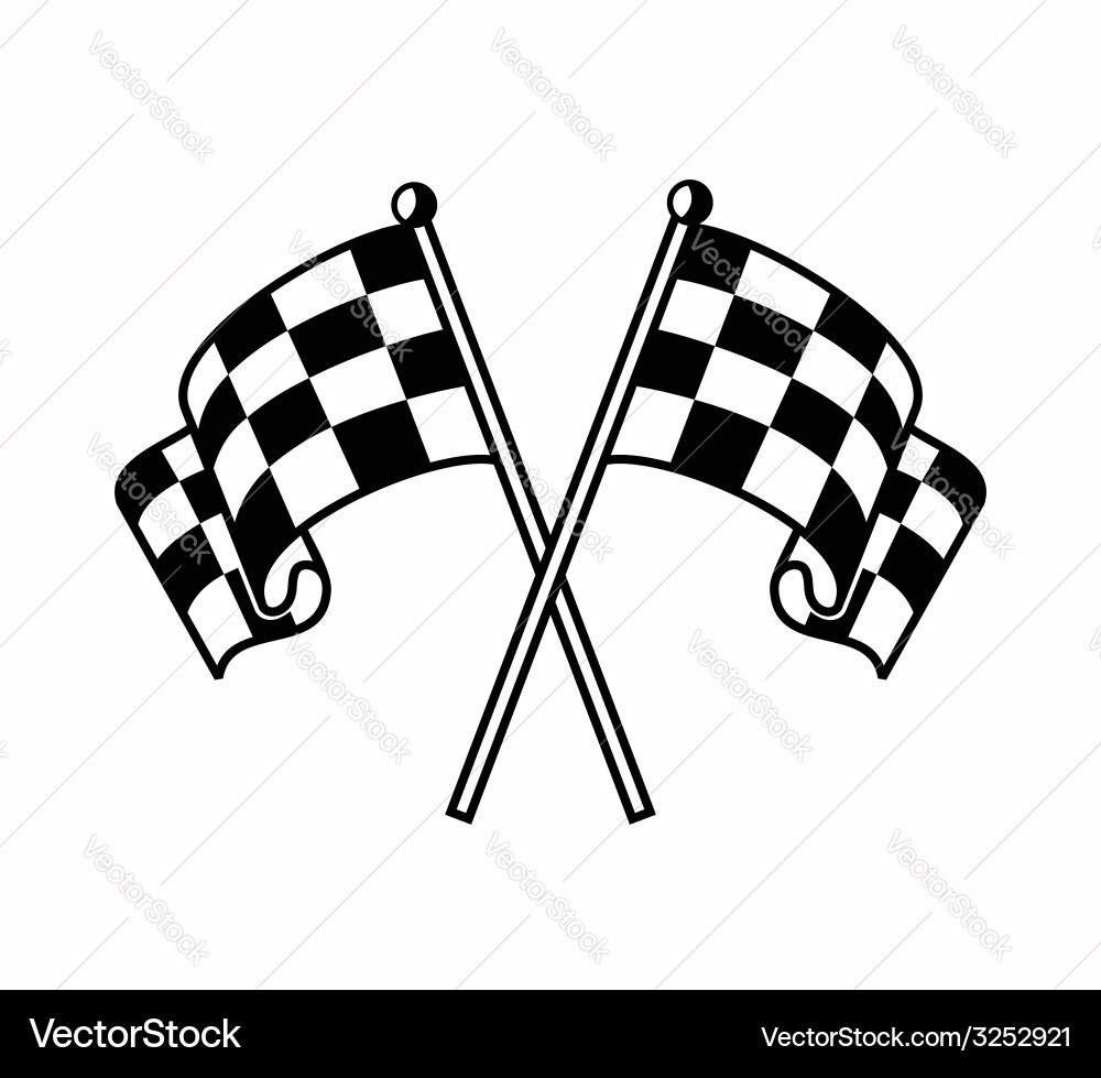 Checkered flags icon Royalty Free Vector Image