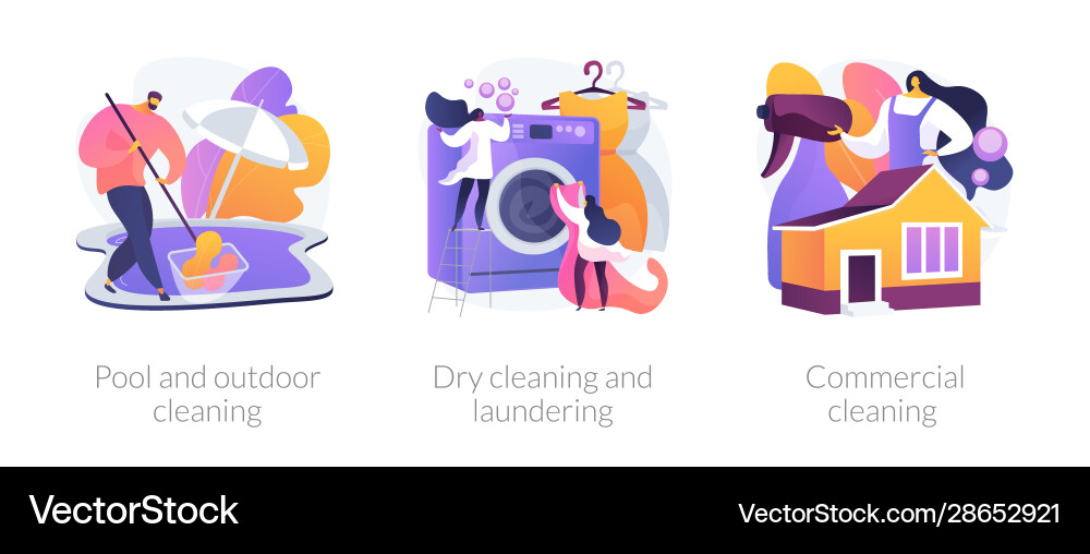 Cleaning services concept metaphors Royalty Free Vector