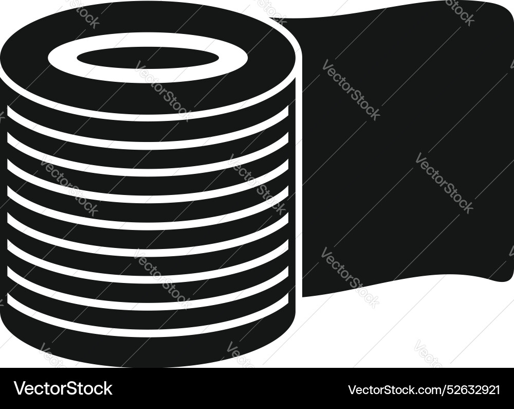 Elastic medical bandage roll icon simple style Vector Image