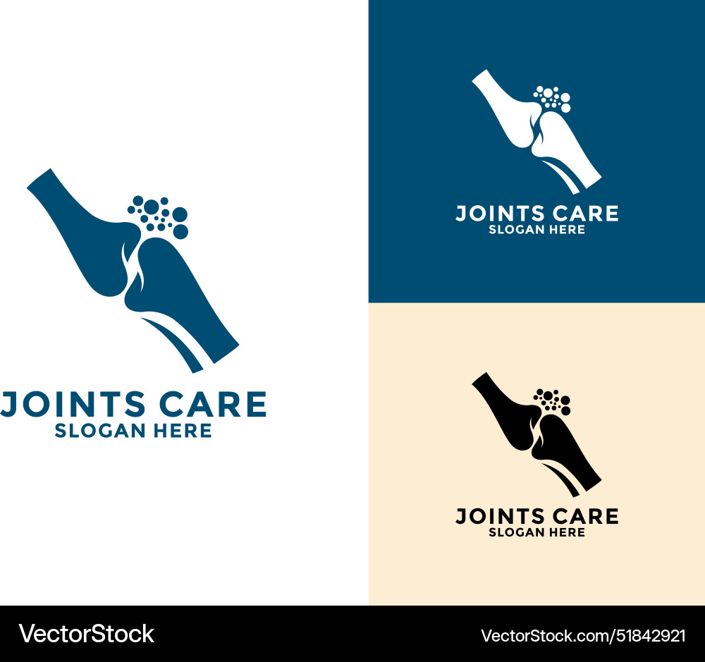 Joint bone logo designs concept Royalty Free Vector Image