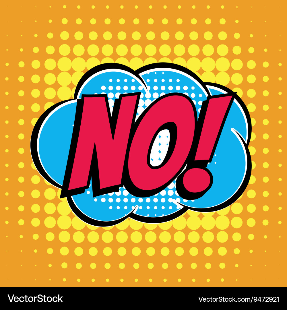 No comic book bubble text retro style Royalty Free Vector