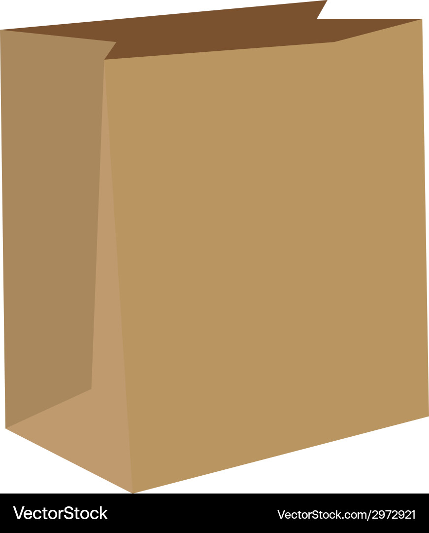 Paper bag Royalty Free Vector Image - VectorStock