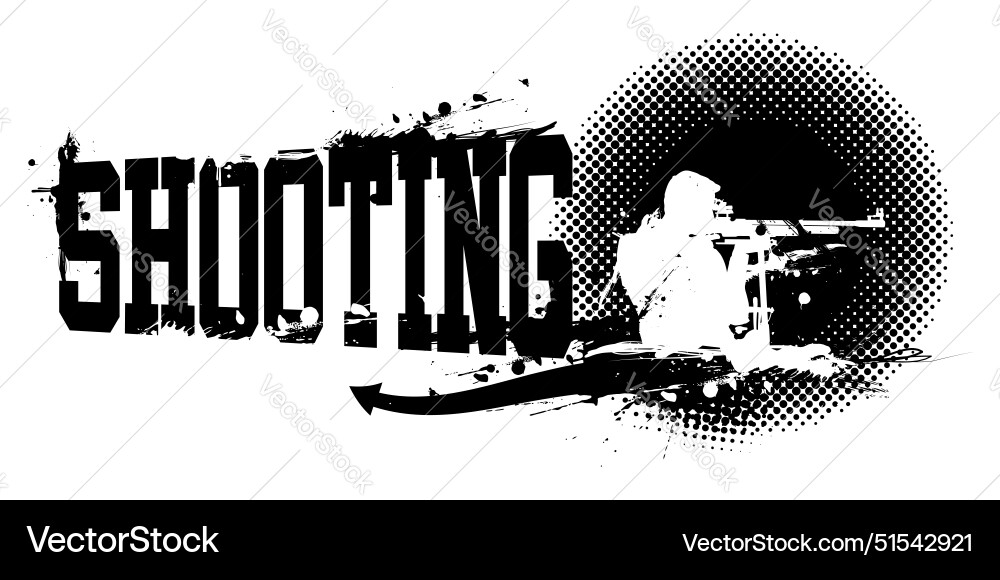 Shooting rifle banner Royalty Free Vector Image