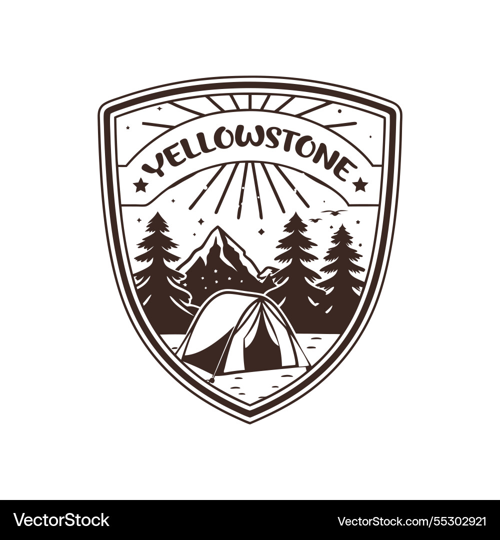 Yellowstone Royalty Free Vector Image - VectorStock