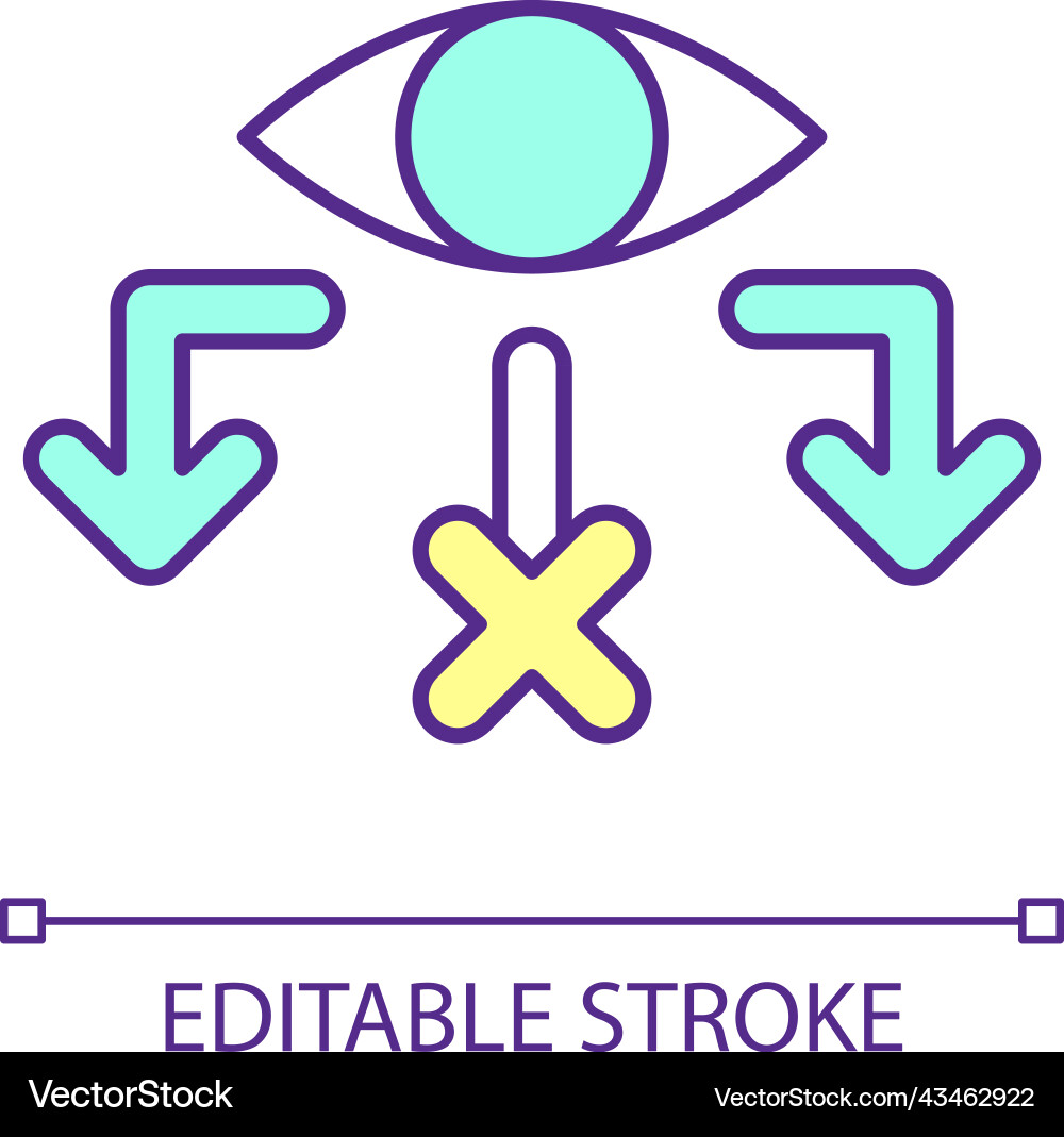 Blind spots rgb color icon Royalty Free Vector Image