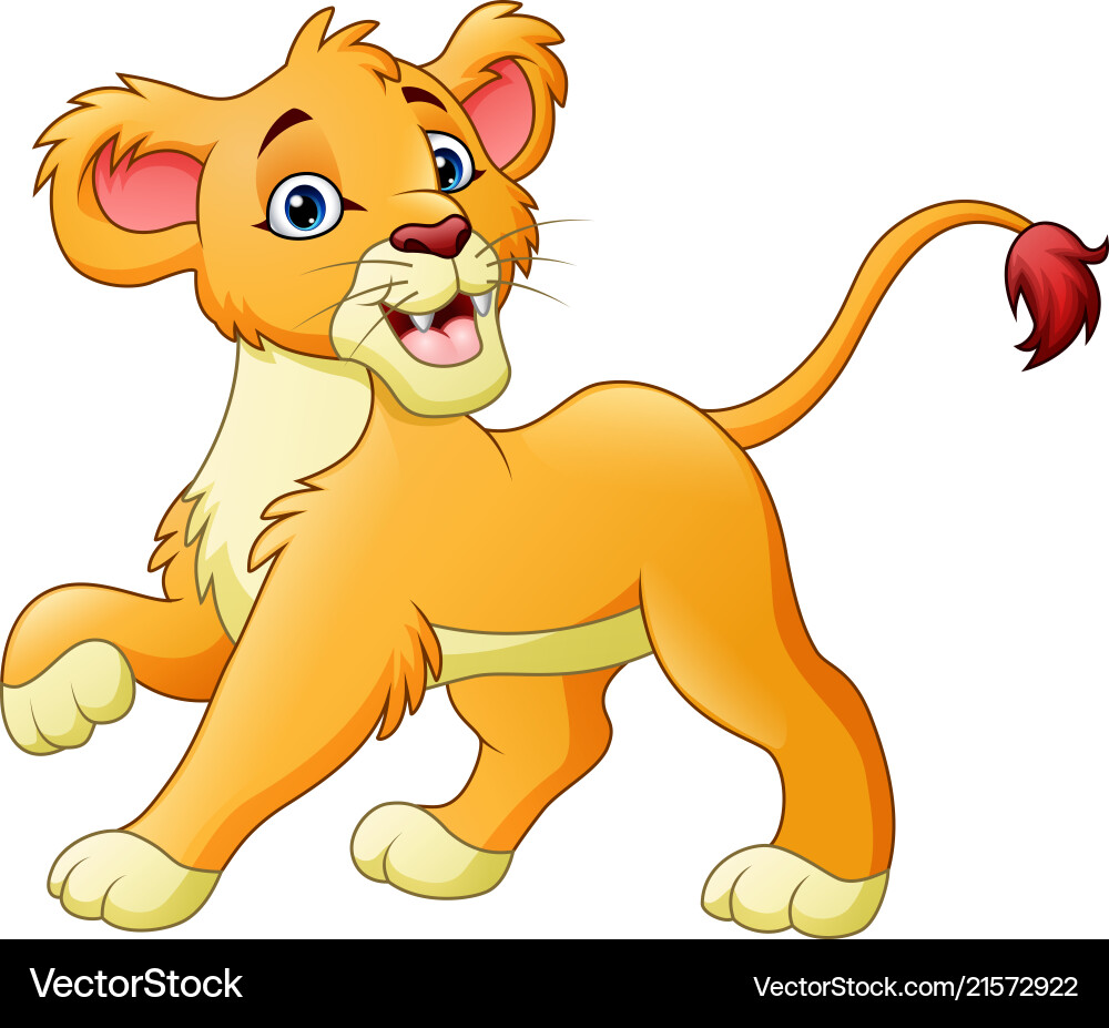 Cartoon Lioness Portrait Royalty Free Vector Image