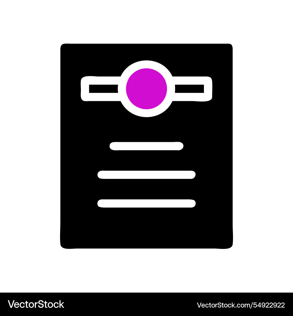 Dokument Icon Bericht Zertifikat Formular Datei Vektorbild