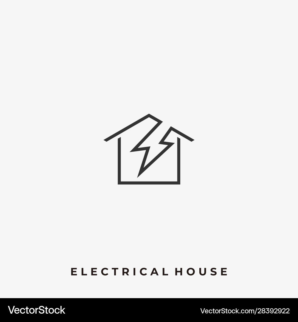 Electrical house template Royalty Free Vector Image