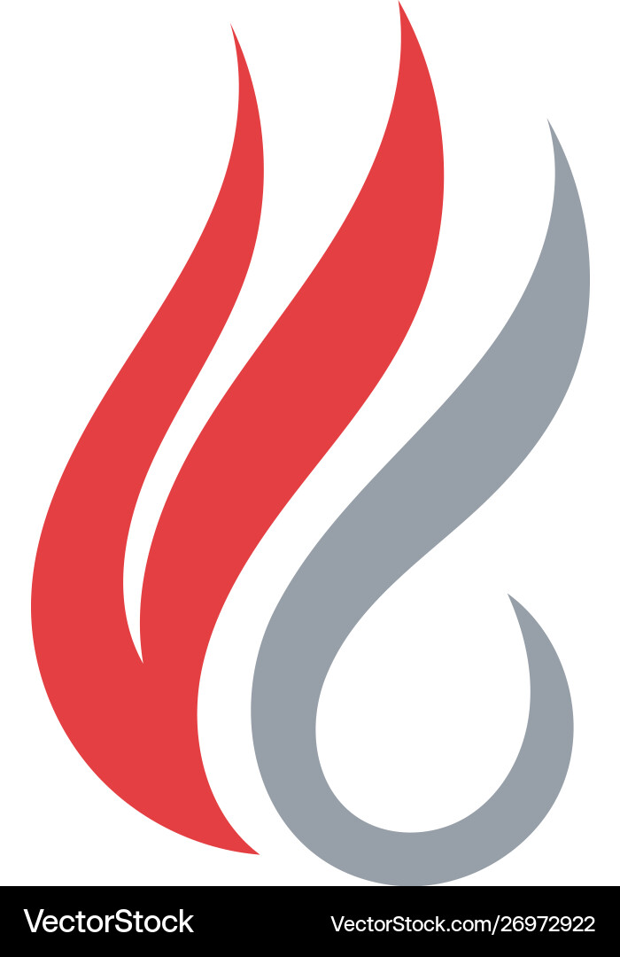 Fire flame logo and symbol Royalty Free Vector Image