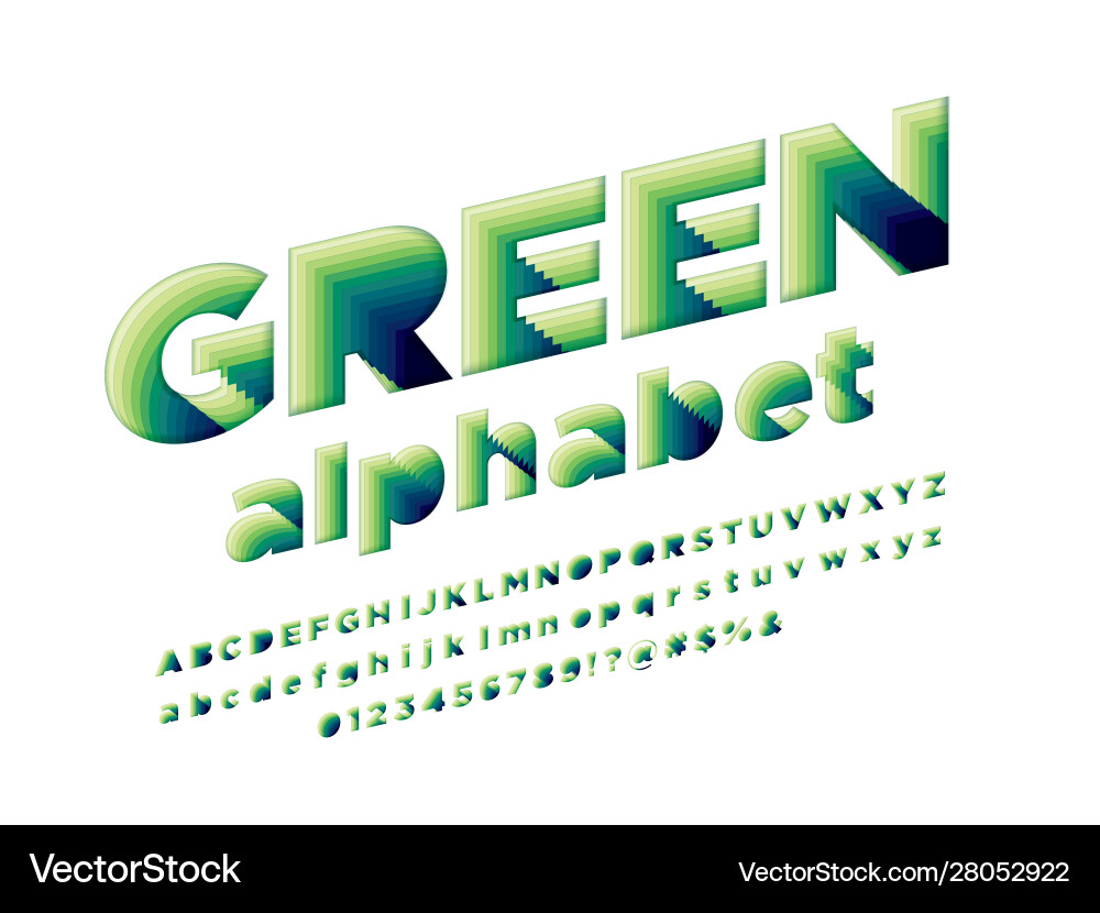 Paper cut font Royalty Free Vector Image - VectorStock