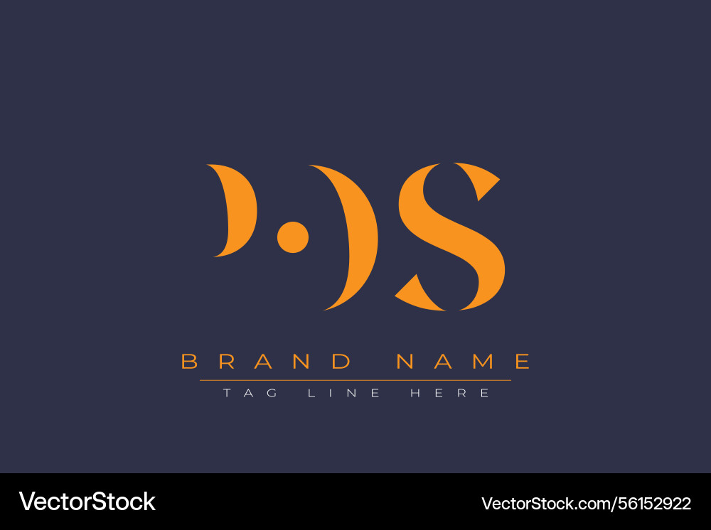 Pos abstract letter logo design – Royalty-Free Vector | VectorStock