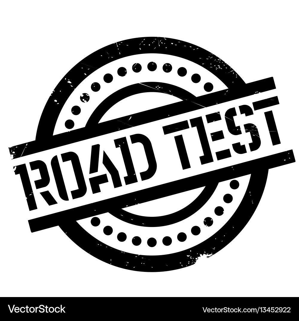 Road test rubber stamp Royalty Free Vector Image